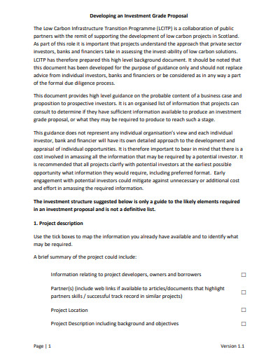 11 Investment Opportunity Proposal Templates In DOC PDF
