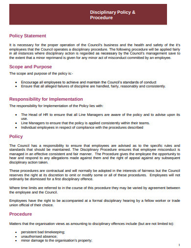 11 Disciplinary Statement Templates In PDF DOC