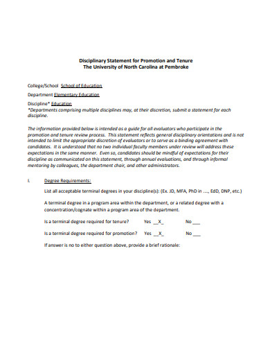 11+ Disciplinary Statement Templates in PDF | DOC