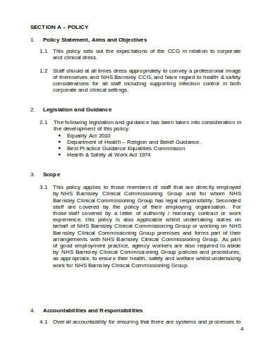 11+ Dress Code Policy Templates in PDF | MS Word | Pages