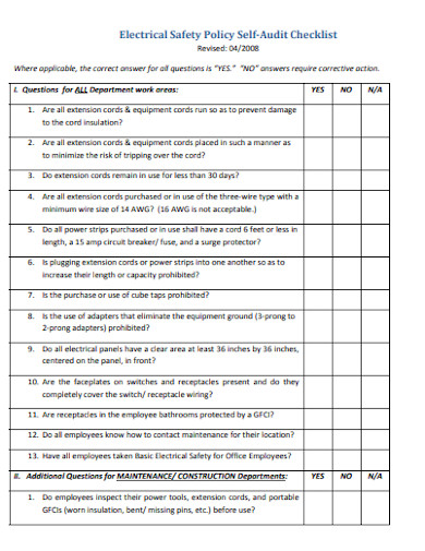 10 Safety Audit Checklist Templates In PDF WORD