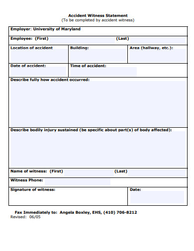 11+ Employee Witness Statement Templates in PDF | Word