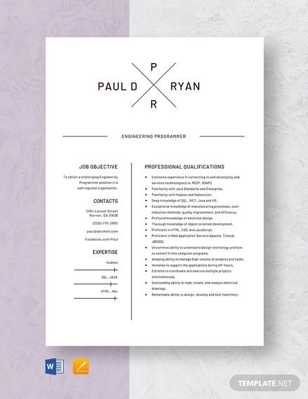 20+ Engineering Resume Templates - PDF, DOC