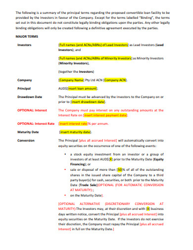 5+ Equity Investment Term Sheet Templates in PDF | DOC