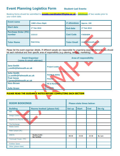 11+ Event Logistics Plan Templates in PDF | MS Word