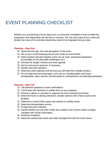 11+ Event Logistics Checklist Templates in PDF