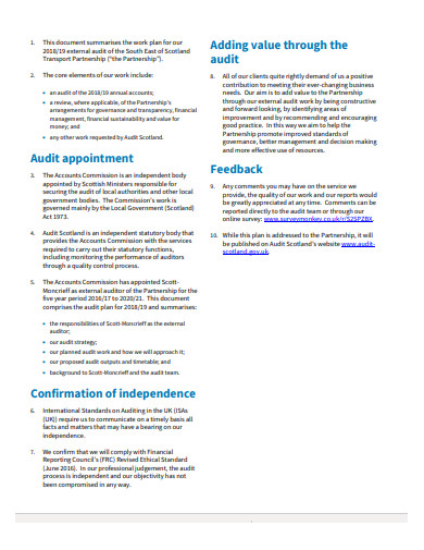 10+ External Audit Plan Templates in PDF | DOC