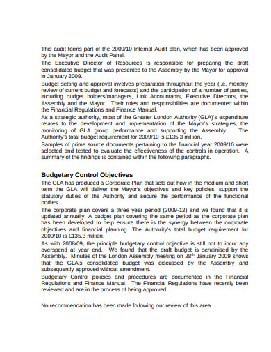 11+ Internal Audit Budget Templates in PDF | DOC