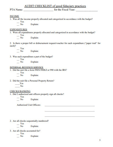 9+ Financial Audit Checklist Template in PDF | DOC