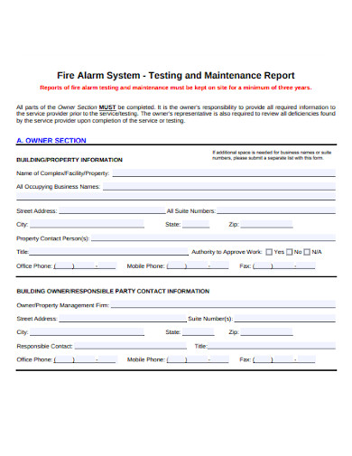 10+ Free Alarm System Report Form Templates in PDF | DOC