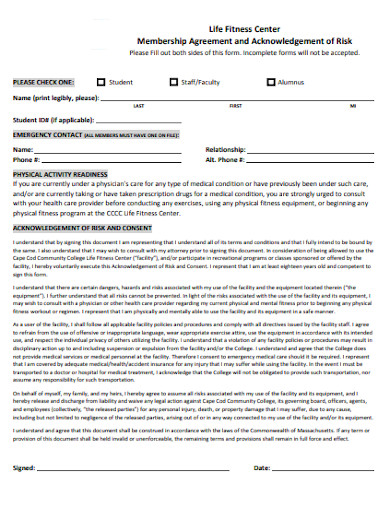 11+ Fitness Agreement Templates in PDF | WORD