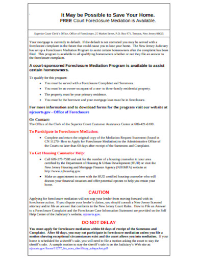12+ Foreclosure Notice Templates in PDF | DOC