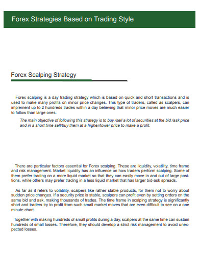10+ Scalping Strategy Templates in PDF