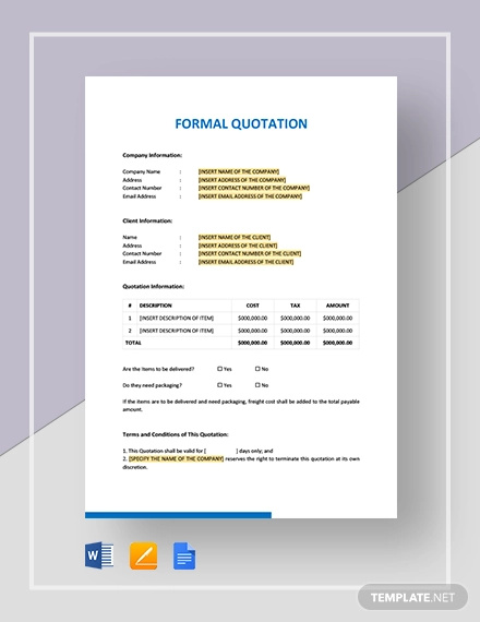 40+ Quotation Formats in PDF