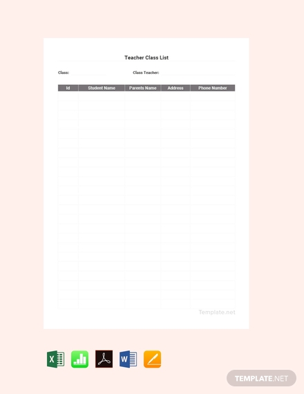 School Checklist Templates in Word | Pages | Excel