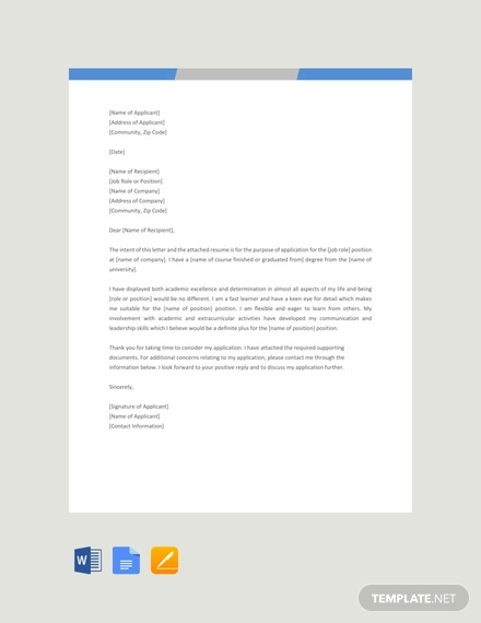 63+ Formal Application Letter Template | Free & Premium Templates