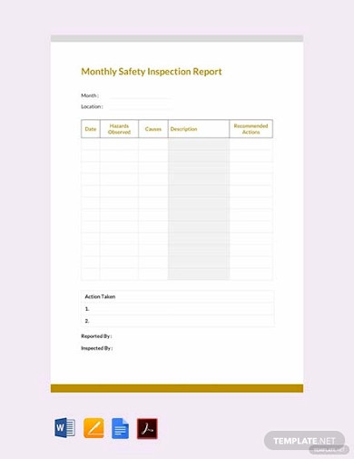 13+ Safety Inspection Report Templates in DOC | PDF