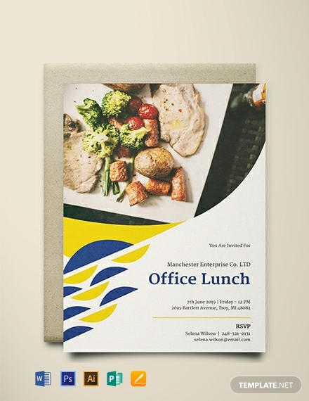 10+ Office Lunch Invitation in Illustrator | MS Word | Pages ...