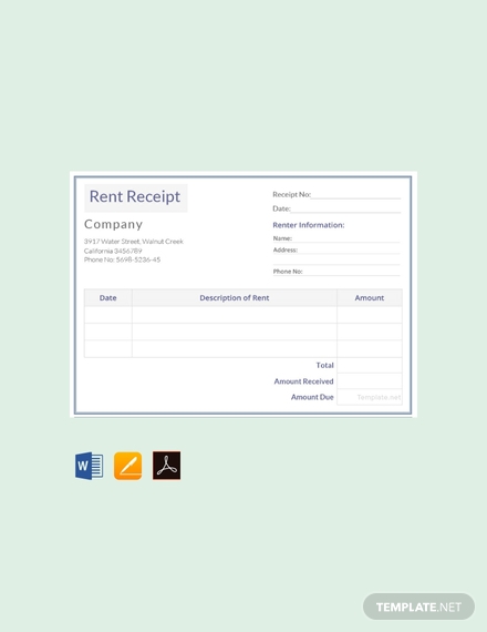 11+ Car Rental Receipt in Docs | Sheets | Excel | Word | Numbers ...