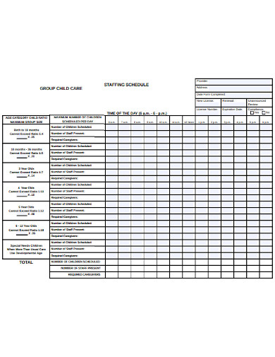12+ Child Care Schedule Templates in PDF | Doc
