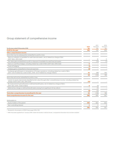 11+ Statement of Comprehensive Income Templates in PDF | XLS | DOC