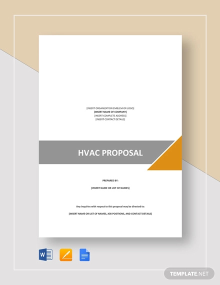 8+ HVAC Proposal Templates - PDF
