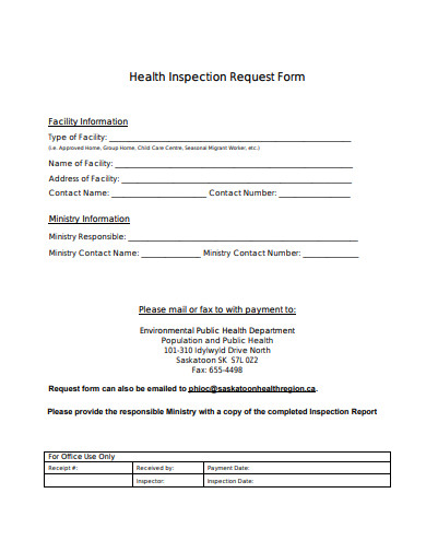 10+ Inspection Request Form Templates in PDF | DOC