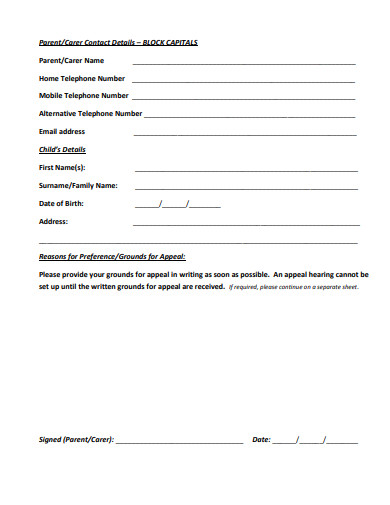 8+ School Appeal Letter Templates in PDF | DOC