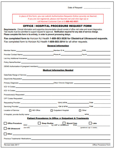 8+ Office Request Form Templates in PDF | Word | XLS