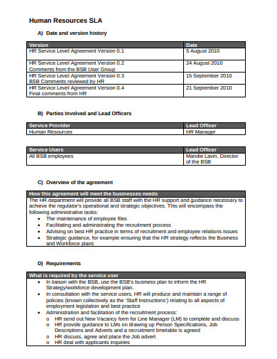 11+ Recruitment Agency Service Level Agreement Templates in PDF | MS Word