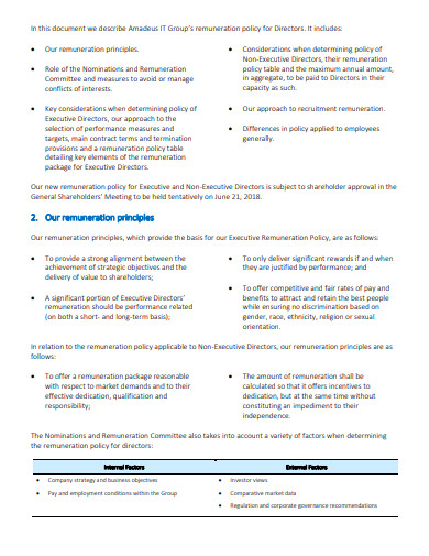 11+ Remuneration Policy Templates in PDF | Ms Word