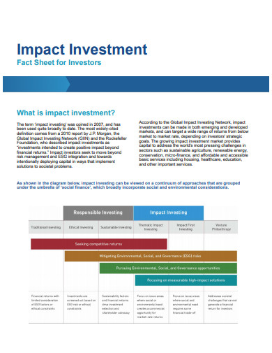 11+ Investment Fact Sheet Templates in PDF | DOC