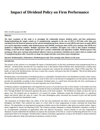 11+ Dividend Policy Templates in PDF | MS Word