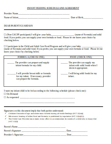 12+ Child Care Schedule Templates in PDF | Doc
