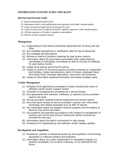12+ IT Audit Checklist Templates in Doc | Excel | PDF