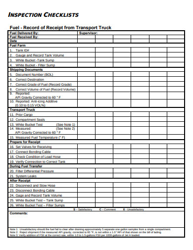 11+ Daily Safety Inspection Checklist and Form Templates in PDF | XLS | DOC