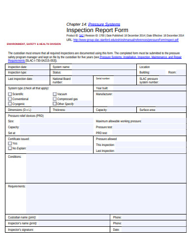 11+ Inspection Report Form Templates in DOC | PDF