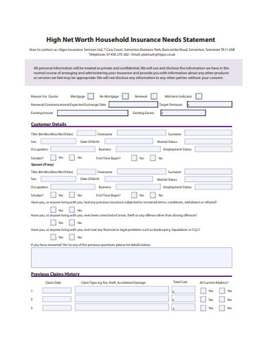 11+ Needs Statement Templates in PDF | DOC