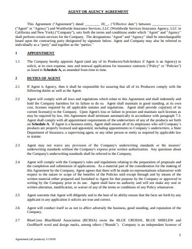 10+ Sub Agency Agreement Templates in PDF | WORD