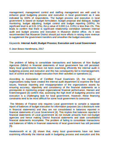 11+ Internal Audit Budget Templates in PDF | DOC