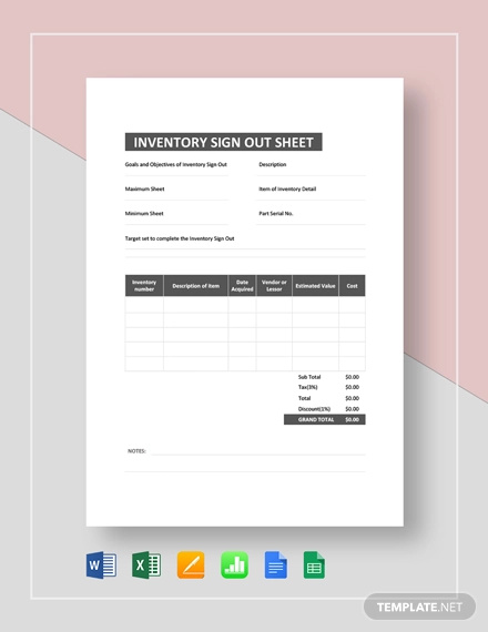 20+ Sign Out Sheet Templates - Sample, Example, Format Download