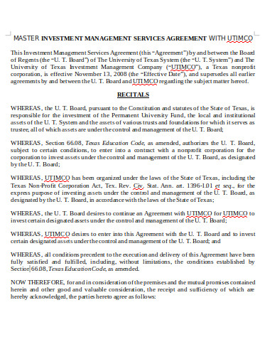 11+ Investment Management Agreement Templates in PDF | DOC