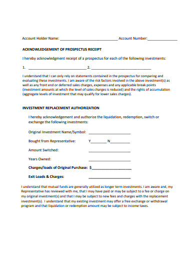11+ Investment Receipt Templates in DOC | PDF