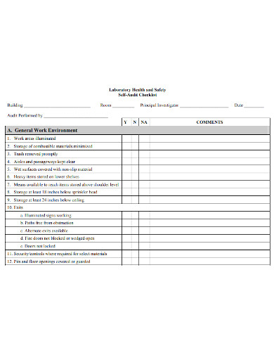 11+ Laboratory Safety Audit Checklist Templates in Doc | PDF