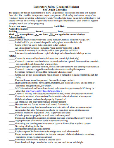 11+ Laboratory Safety Audit Checklist Templates in Doc | PDF