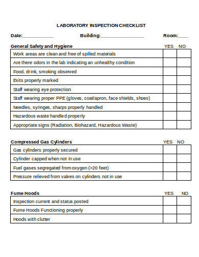 11+ Laboratory Safety Audit Checklist Templates in Doc | PDF