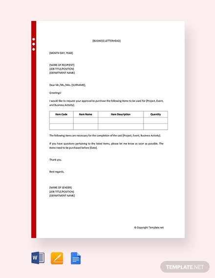 9+ Purchase Request Form in Google Docs | MS Excel | MS Word | Numbers ...