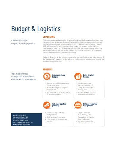 7+ Logistics Budget Templates in PDF