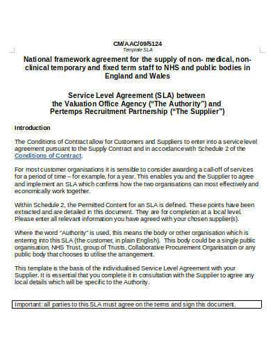 10+ Logistics Service Level Agreement Templates in PDF | Word