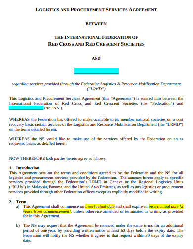 11+ Logistics Agreement Templates in Google Docs | MS Word | Pages | PDF
